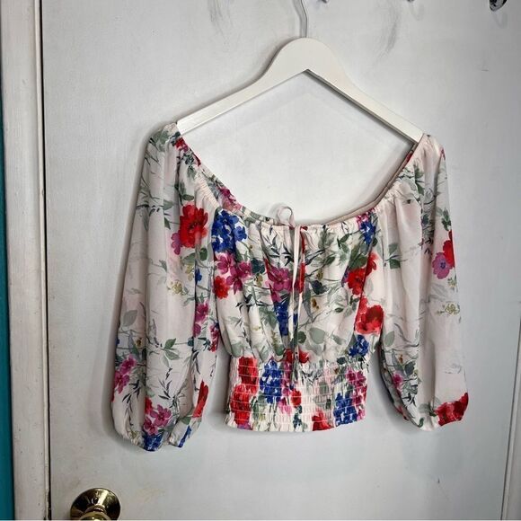 Yumi Kim | Tops | Yumi Kim Floral Cropped Mocked Hem Offthe Shoulders ...